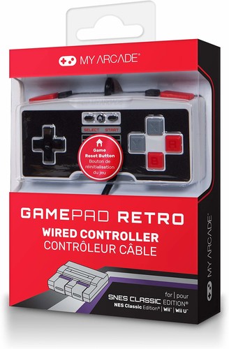 Buy My Arcade GamePad Retro Wired Controller for NES and SNES Classic ...